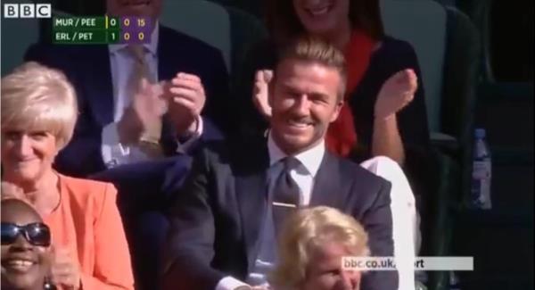 WATCH: Catch it like Beckham - David steals the show at Wimbledon